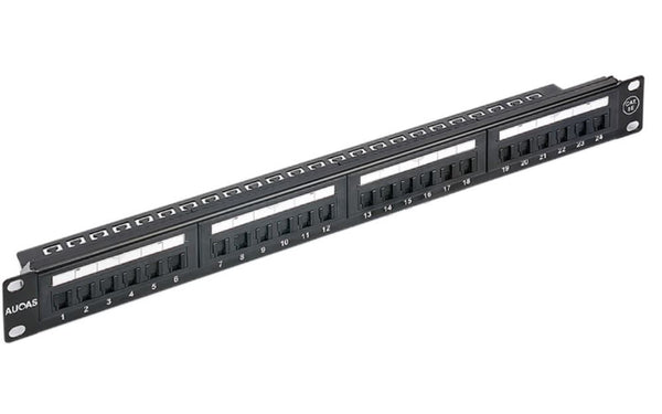 Astrotek 24 Ports UTP Patch Panel CAT6 RJ45 for 19' 1RU Rack Mount Dat ...